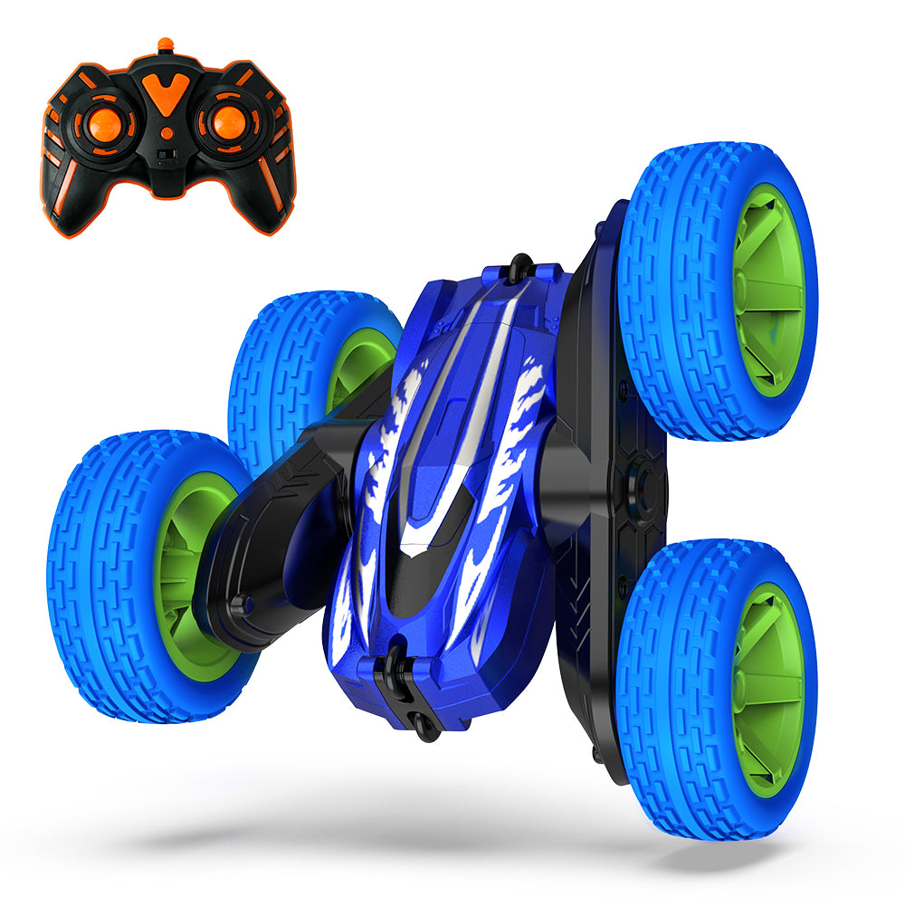 BEZGAR LED RC Car, Double Side 360° Flips Rotating Toy Car - TD203 MINI