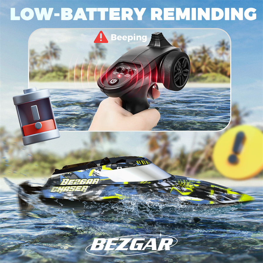 Fast RC Boat for Pools and Lakes, Speed of 20 MPH, TX123 RC Boat — BEZGAR