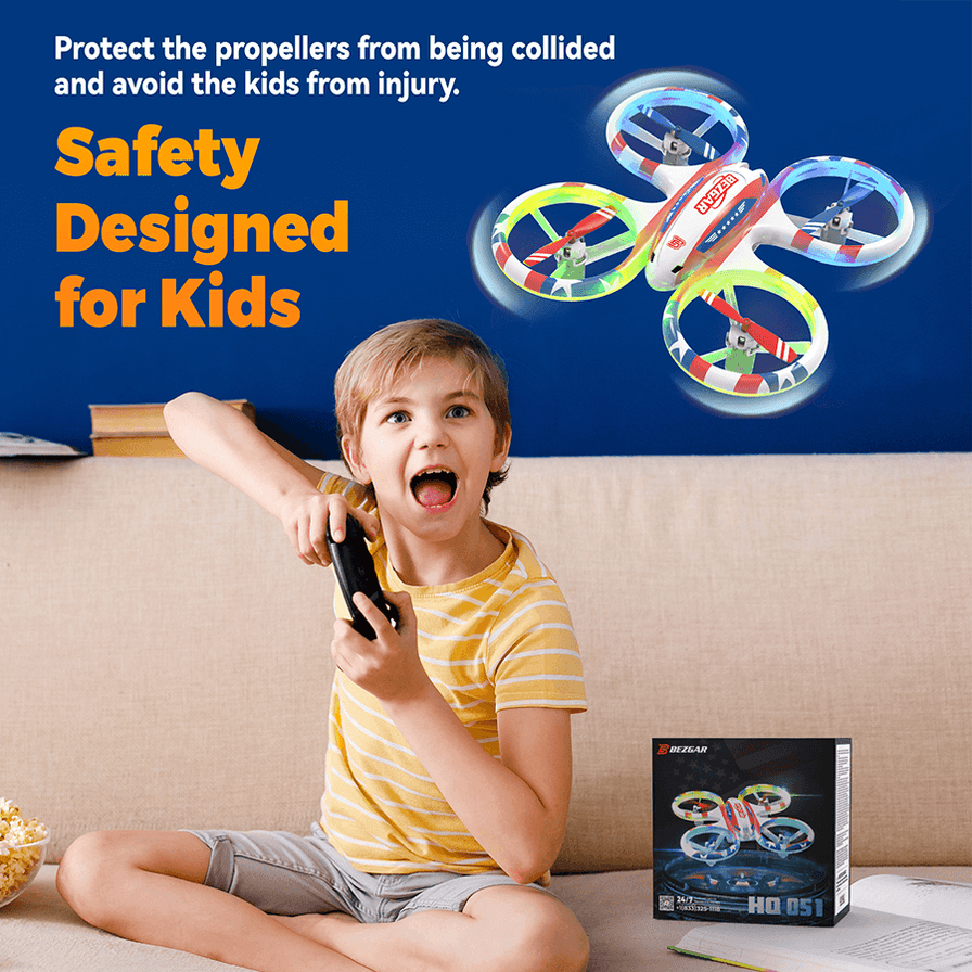 BEZGAR HQ051 Mini Remote Control Drone for Kids and Beginners